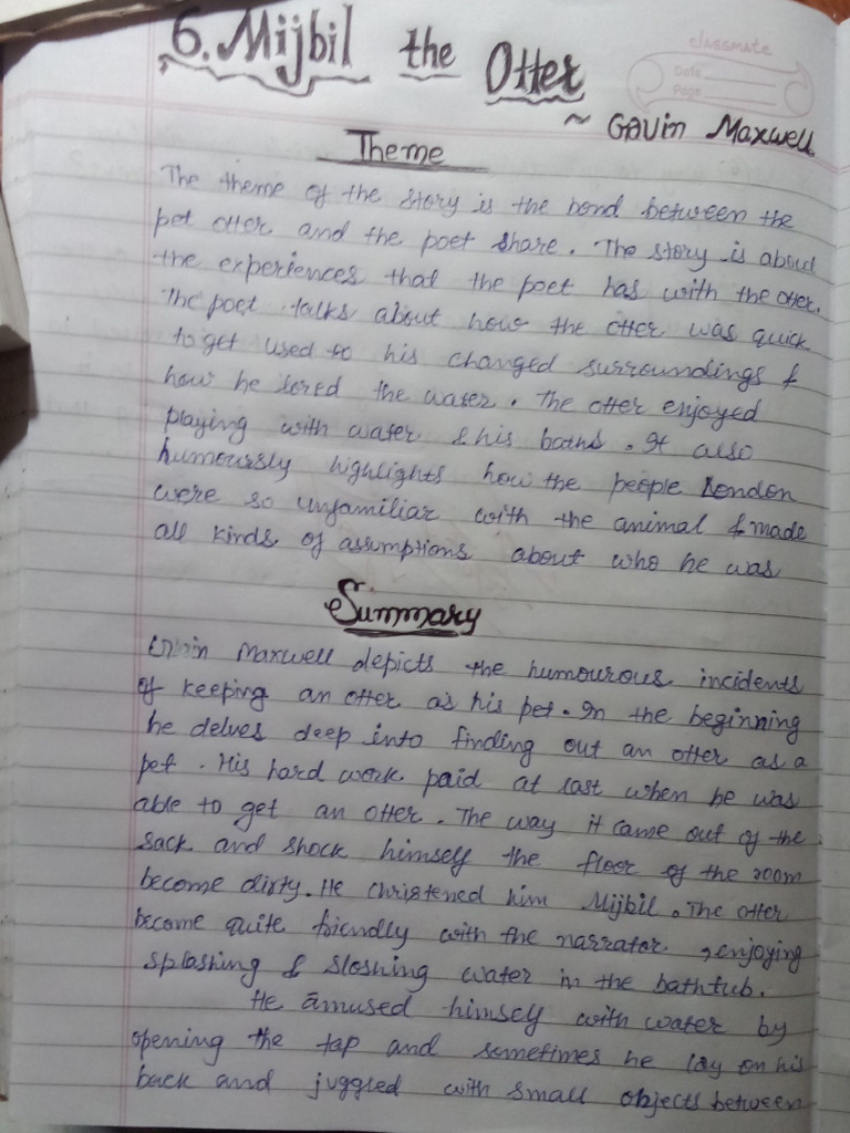 class 10 chapter 6 English summary and theme | PDF