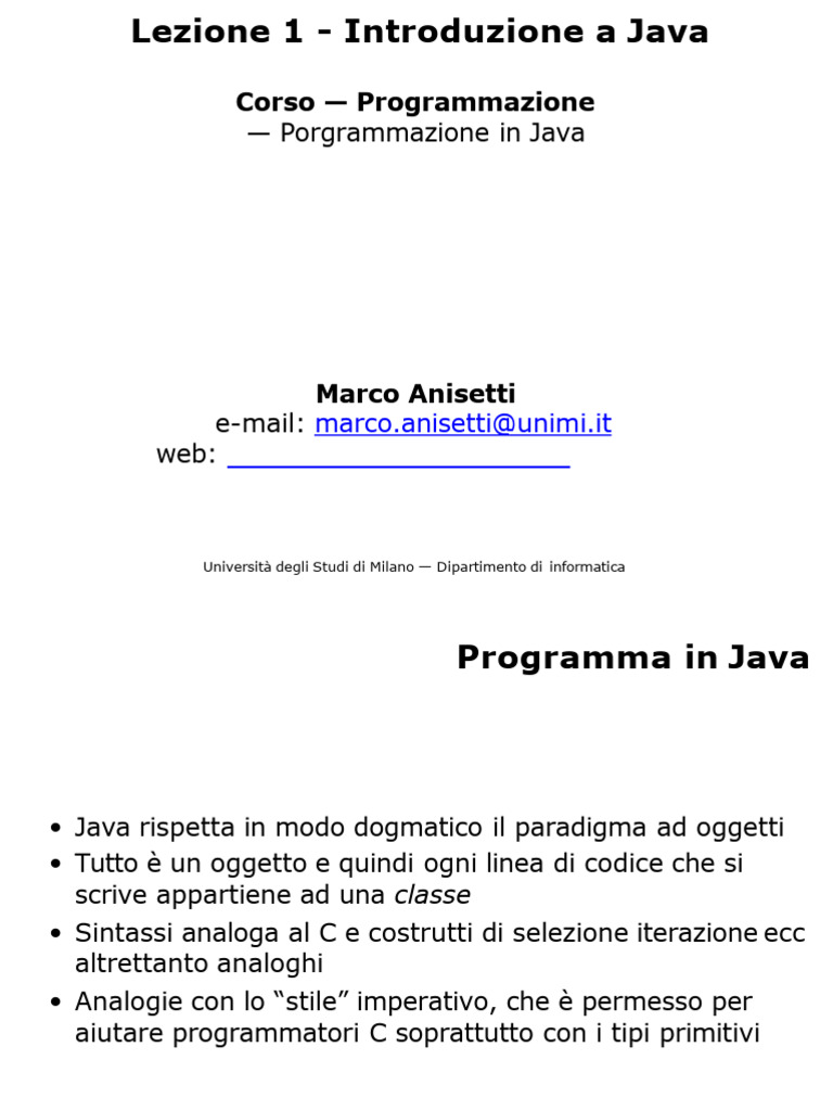 Lezione18 Java | PDF