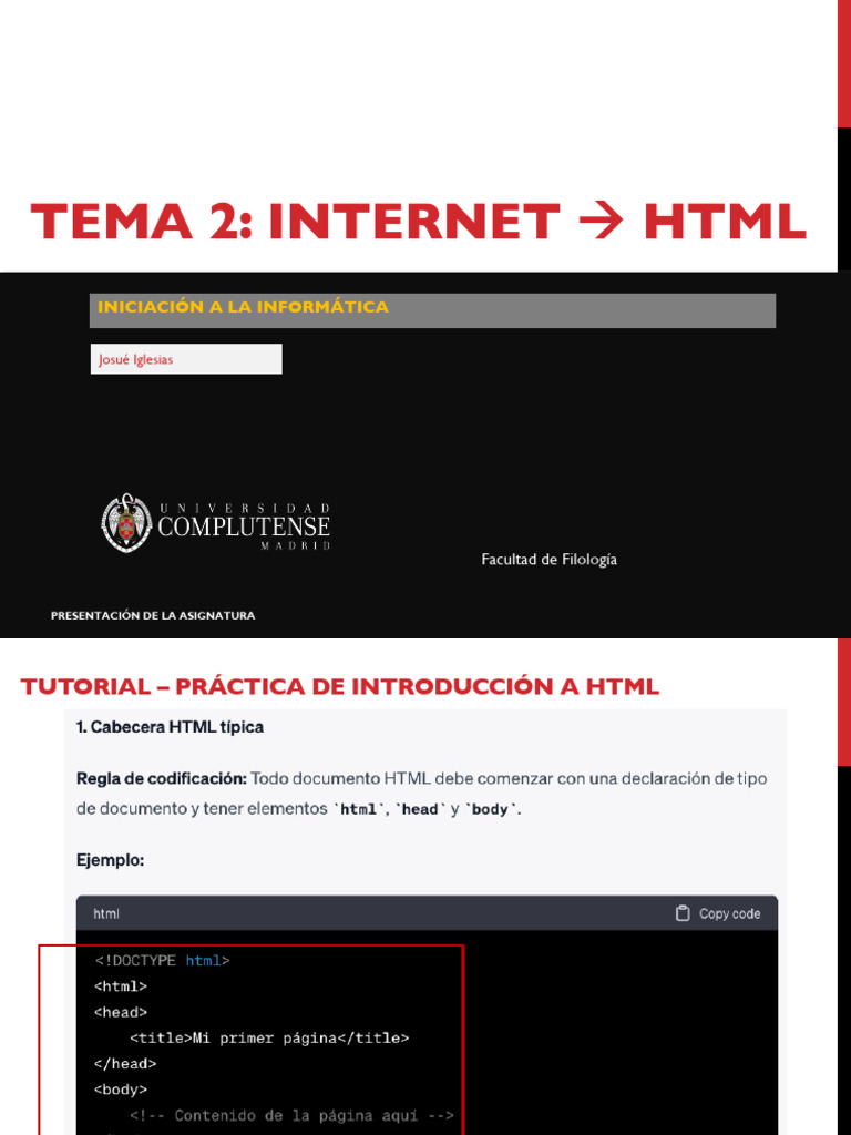 (Ii) Tema 2 - Internet - Josue - HTML | PDF