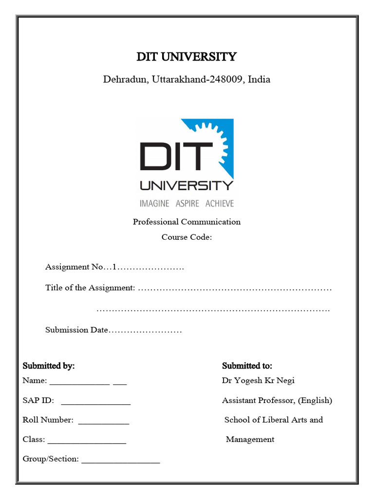 Assignment Title Page | PDF