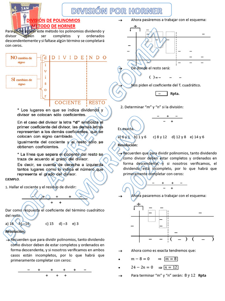 Division X Horner | PDF