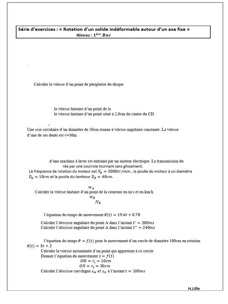 Série MVT de Rotation | PDF