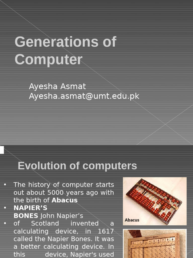 Generations of Computer | PDF