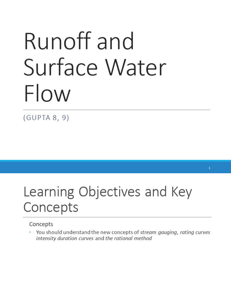 Surface Water Flow - Updated 2 | PDF
