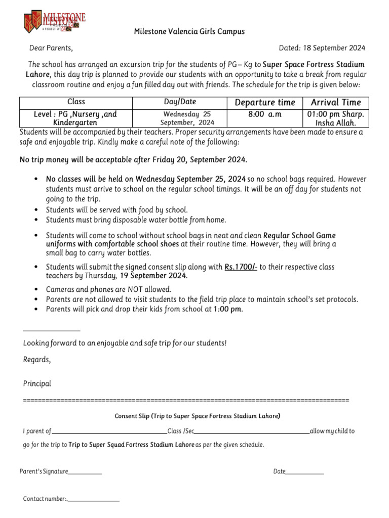 Trip Circular PG-KG | PDF