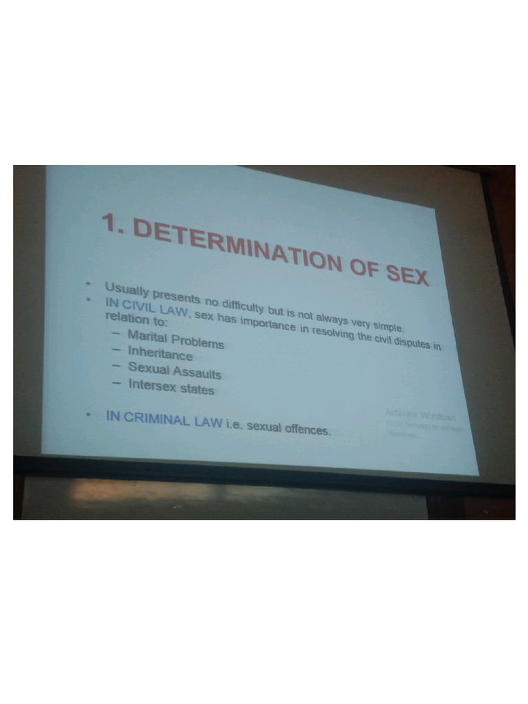 Forensic.. Determination of Sex | PDF