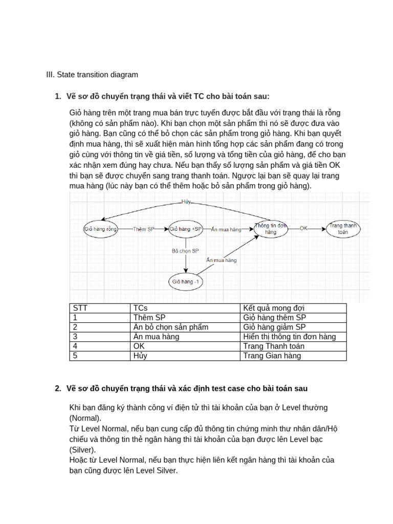 .BT TCs Và Sơ Đ TR NG Thái | PDF