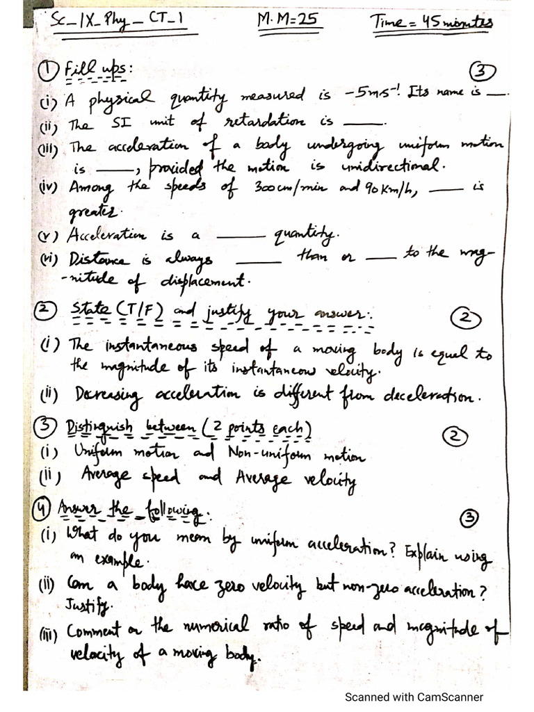 Sc_IX_Phy_CT_1 | PDF