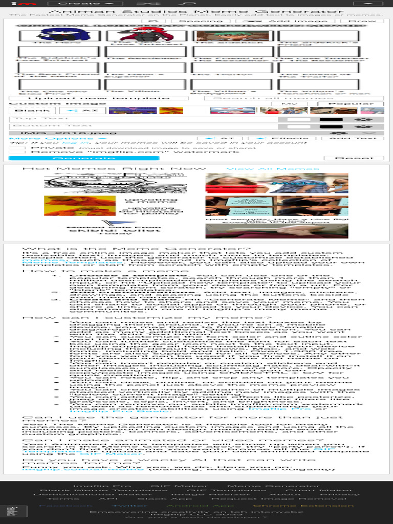 Animan Studios Meme Generator - Imgflip | PDF