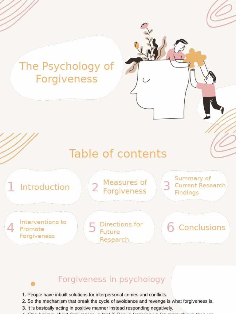 Psychology of Forgiveness | PDF
