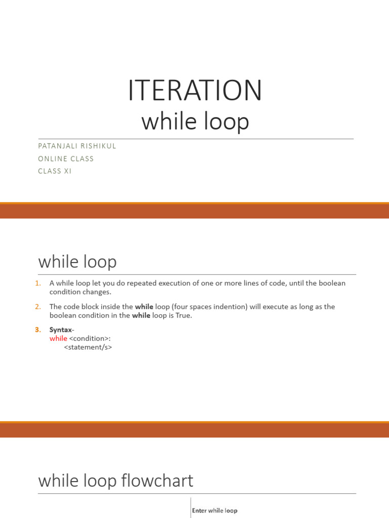 While Loop | PDF