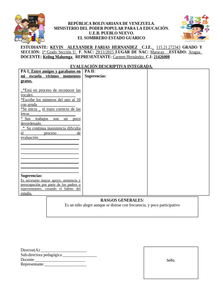 MODELO DE BOLETIN | PDF