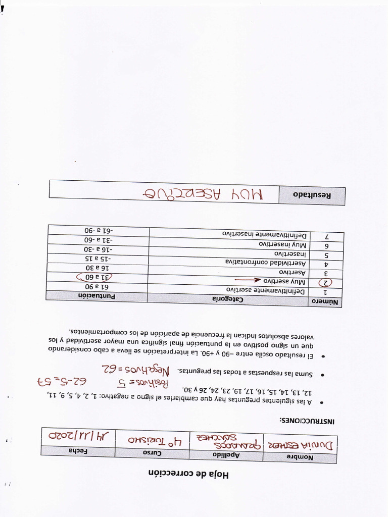 Test Asertividad Rathus Pág.3 | PDF