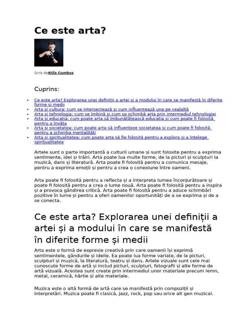 Ce Este Arta | PDF