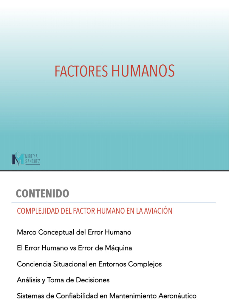 Mireya Sánchez - Seminario Factores Humanos 2014 | PDF
