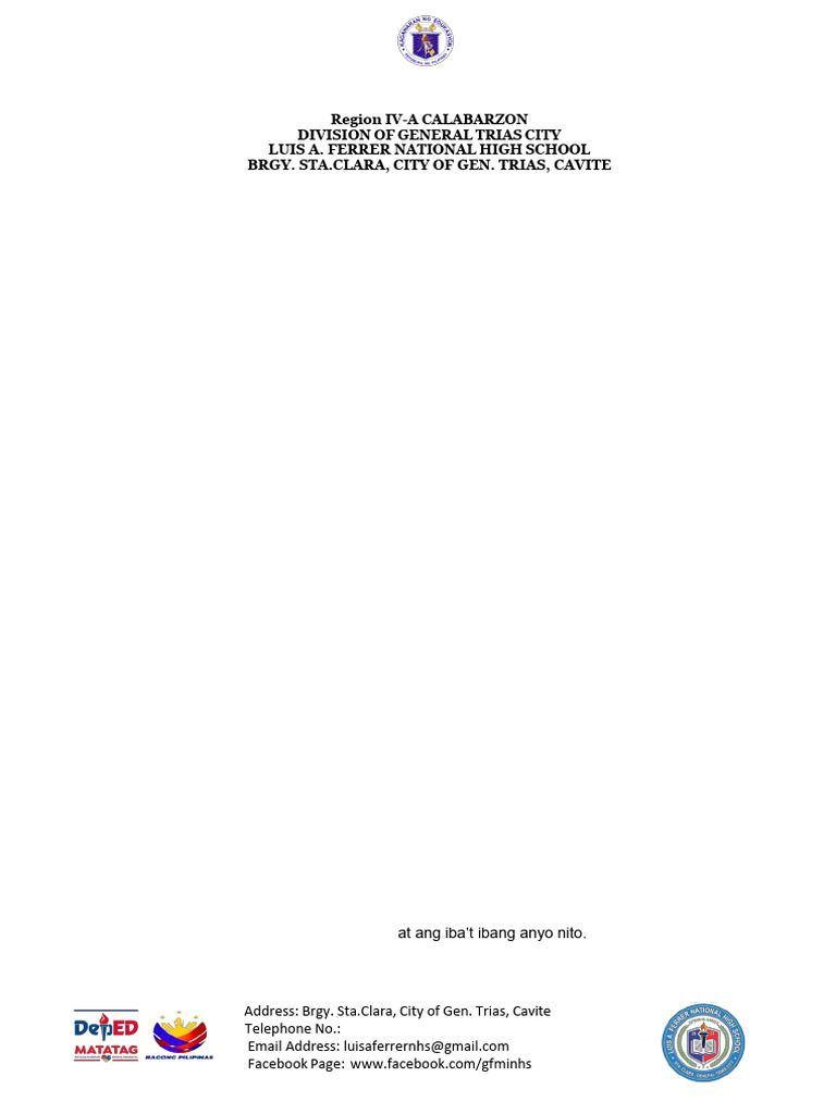 unit test -filipino 9-q1-laa | PDF