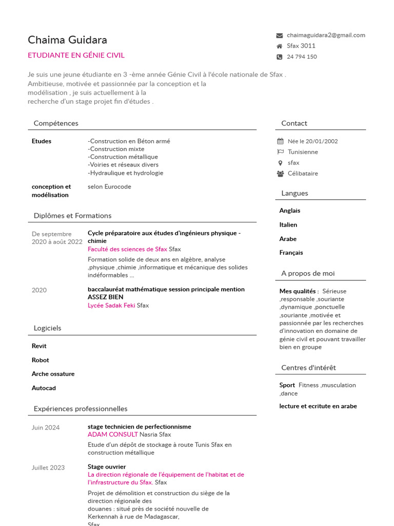 CV_2024-10-05_Chaima_Guidara | PDF