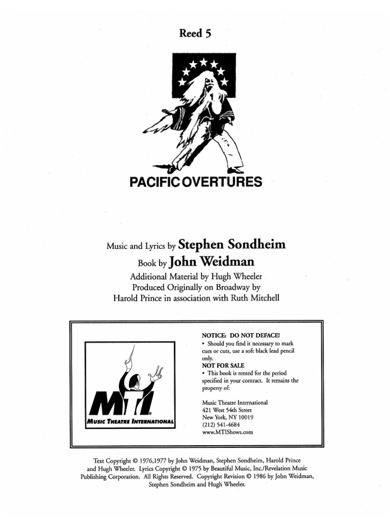 Pacific Overtures Reed 5 (Clar, Bassoon) | PDF