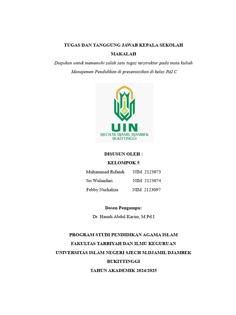 Kel 5 Manajemen PDDK | PDF