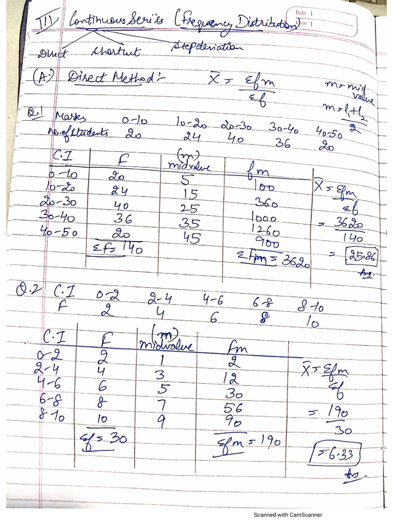 Mean Continuous Series | PDF