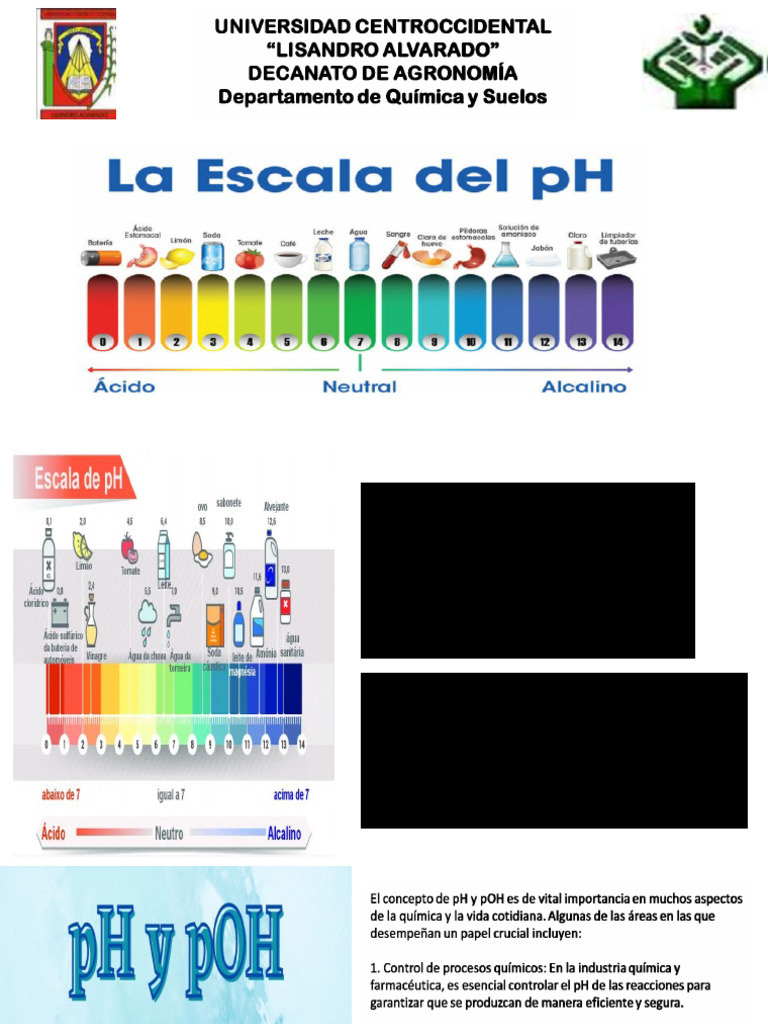 PH y Poh en Soluciones Quimica General 2024. Clase de 15-04-24 Al 18-04-24 | PDF