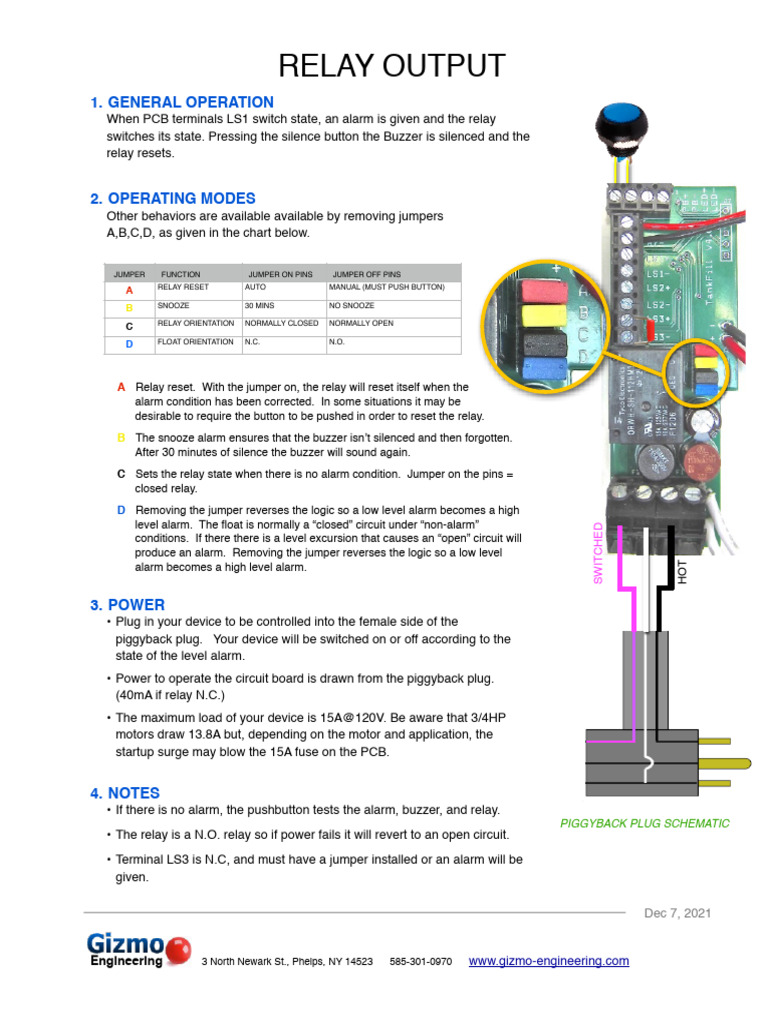 Instructions-Relay-Level-Controller-PCB | PDF