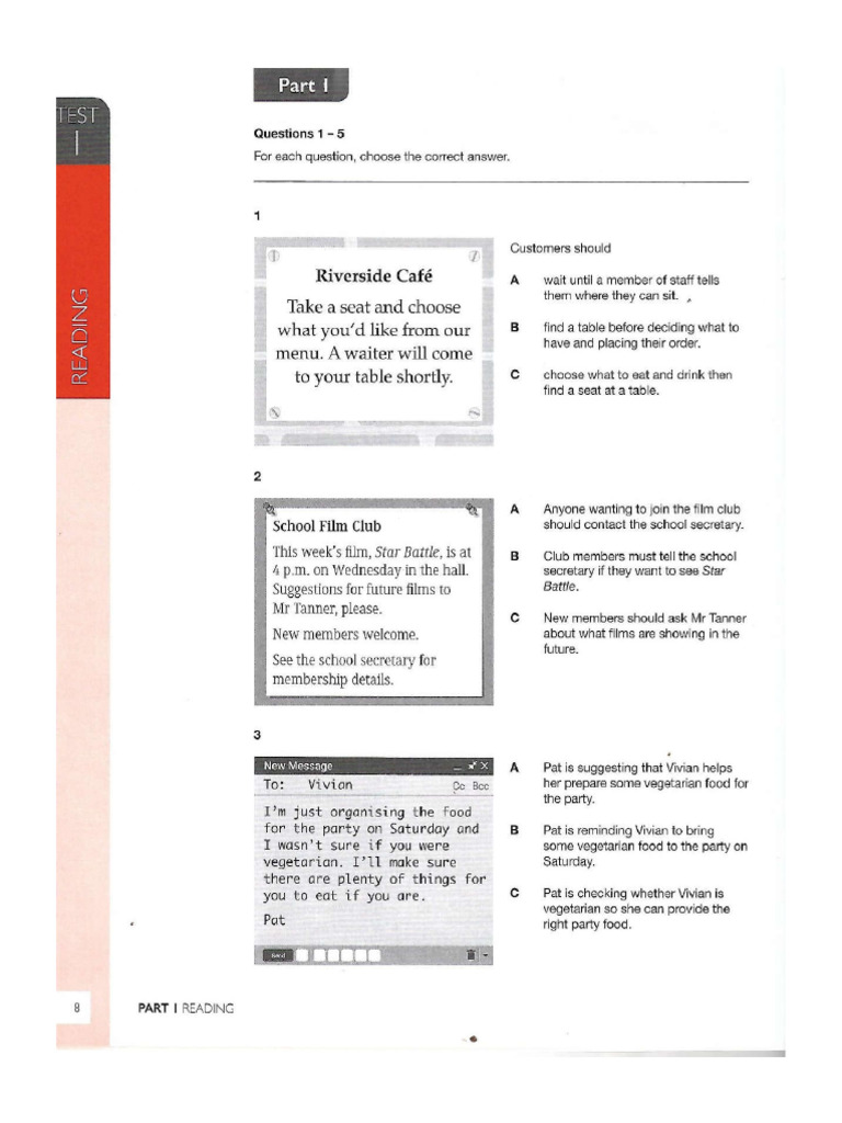 PET - Practice Tests Plus B1 Preliminary For Schools 2020 | PDF