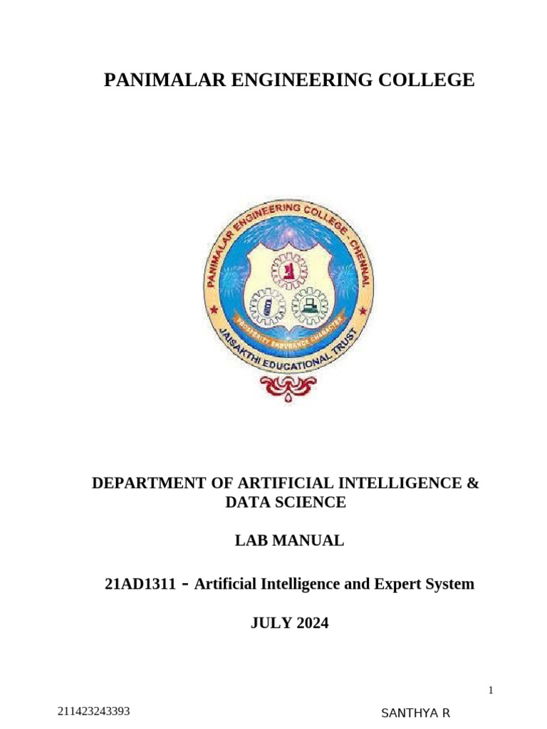 AI&ES Lab Manual (2) (1) ...... | PDF