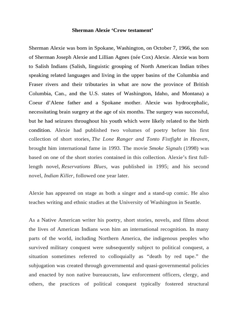Sherman Alexie Poems | PDF