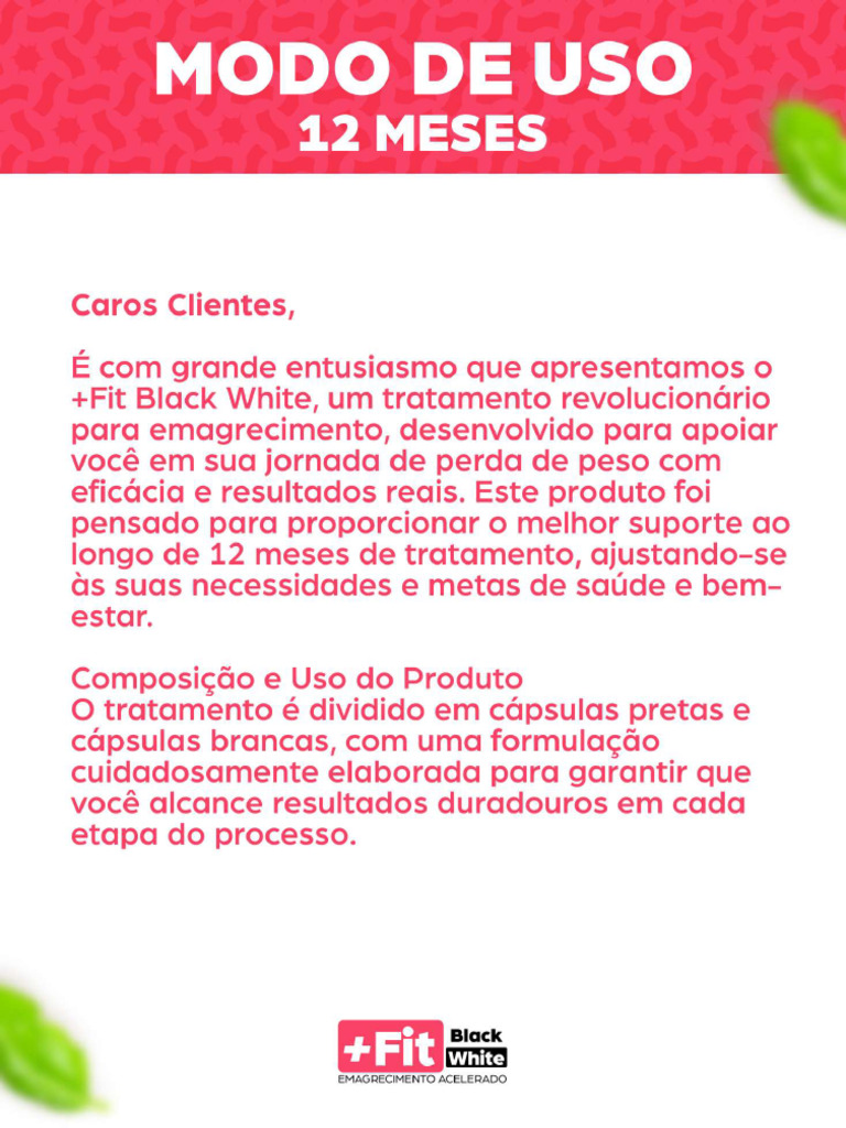 modo de uso 12 meses | PDF