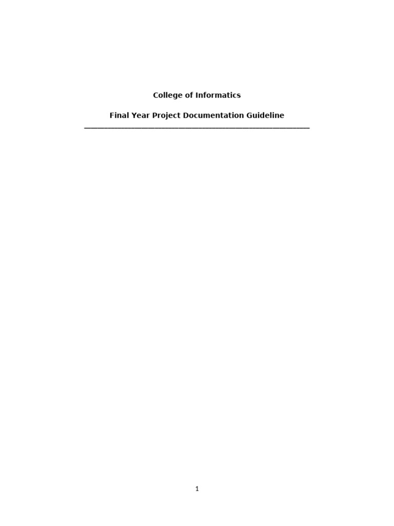 Project Guideline | PDF