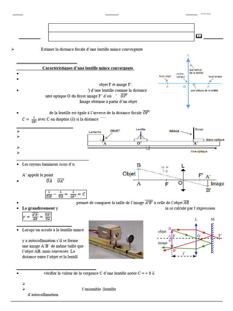 TP24 Focometrie | PDF