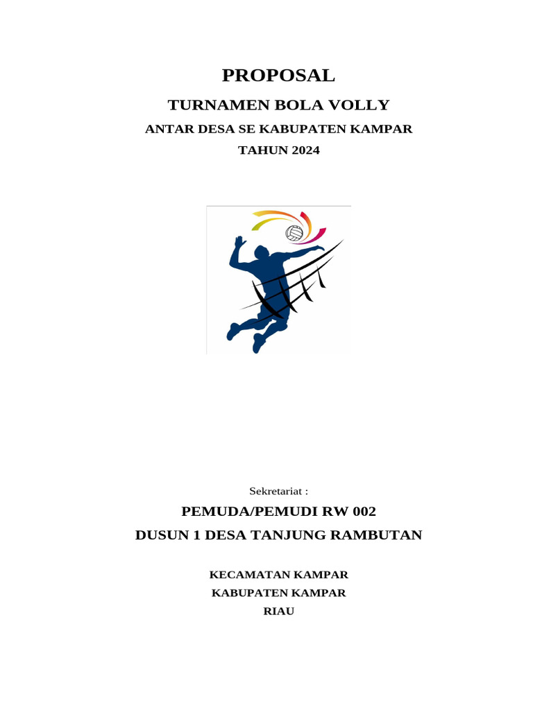 Proposal Bola Volly | PDF
