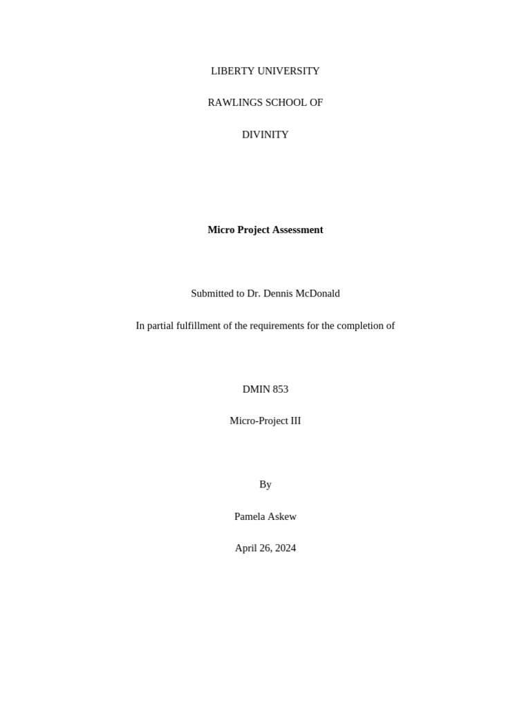 Micro Project Assessment | PDF