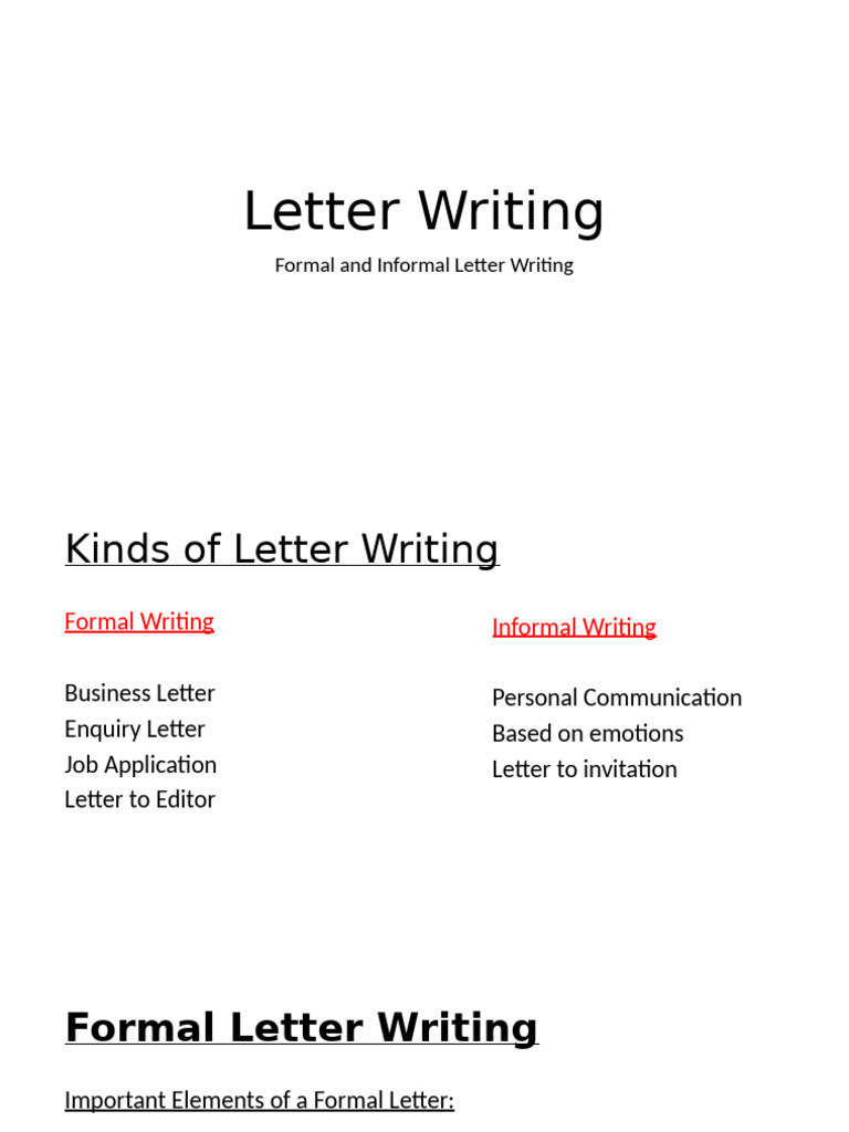 Letter Types and Format | PDF