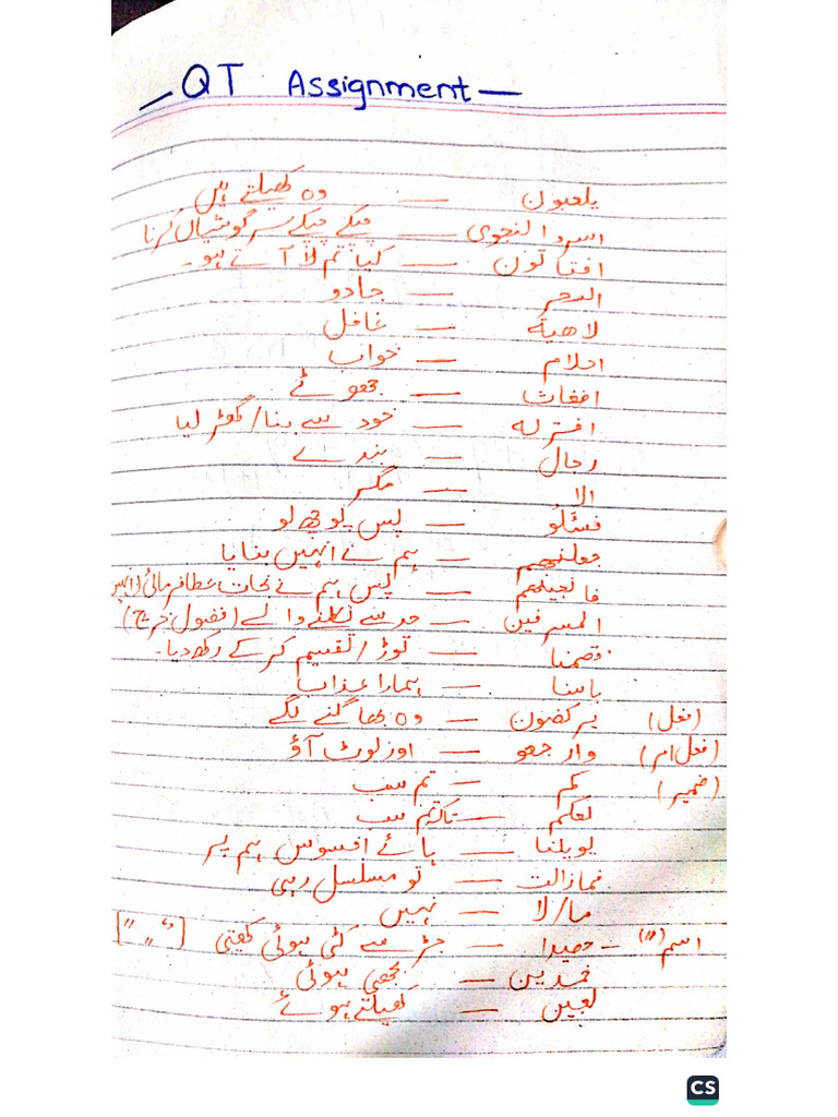 QT Words Meanings | PDF