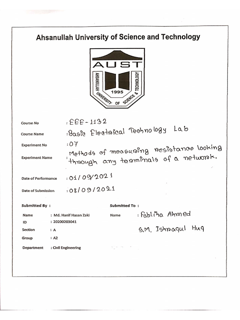 EEE-1132 - Exp No. 07 | PDF