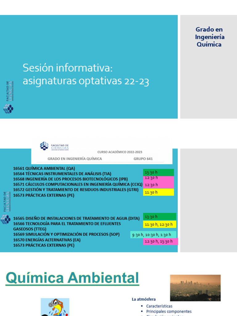 Sesión Informativa - Optativas4mayo - 2022 | PDF