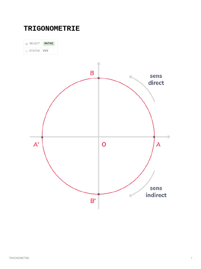 TRIGONOMETRIE | PDF