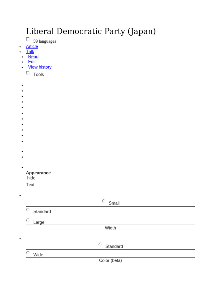 Liberal Democratic Party | PDF