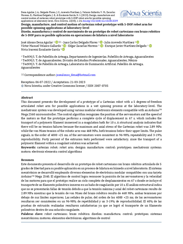 Design Manufacture and Control Motion of Cartesian | PDF