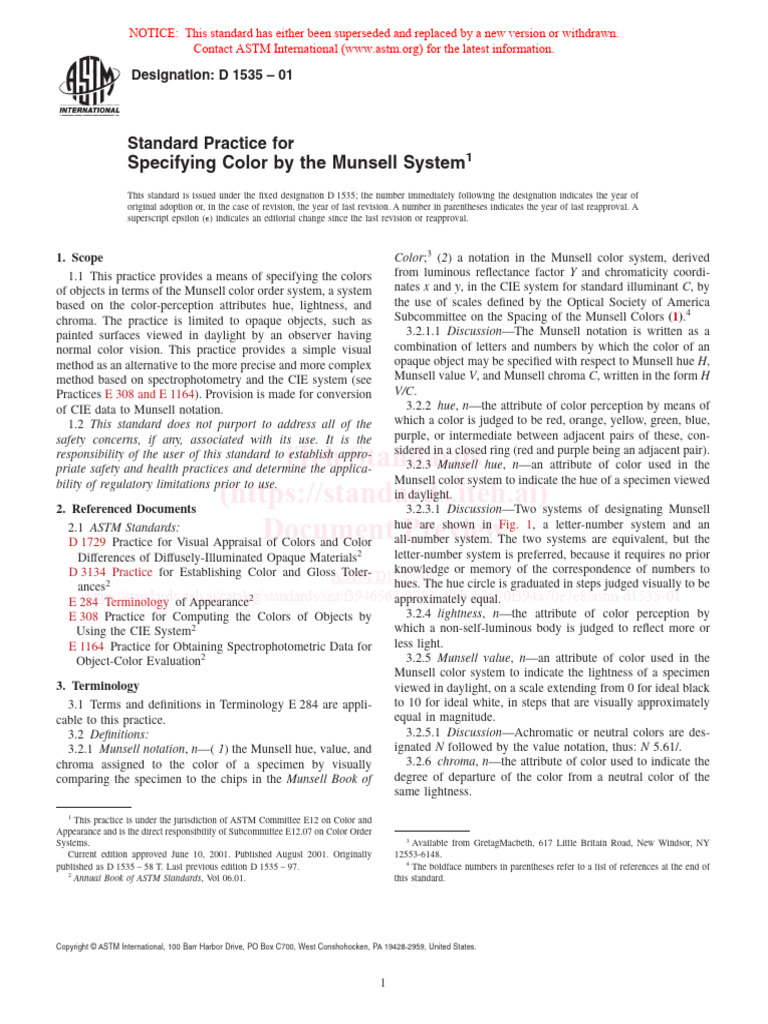 Astm D1535 01 | PDF
