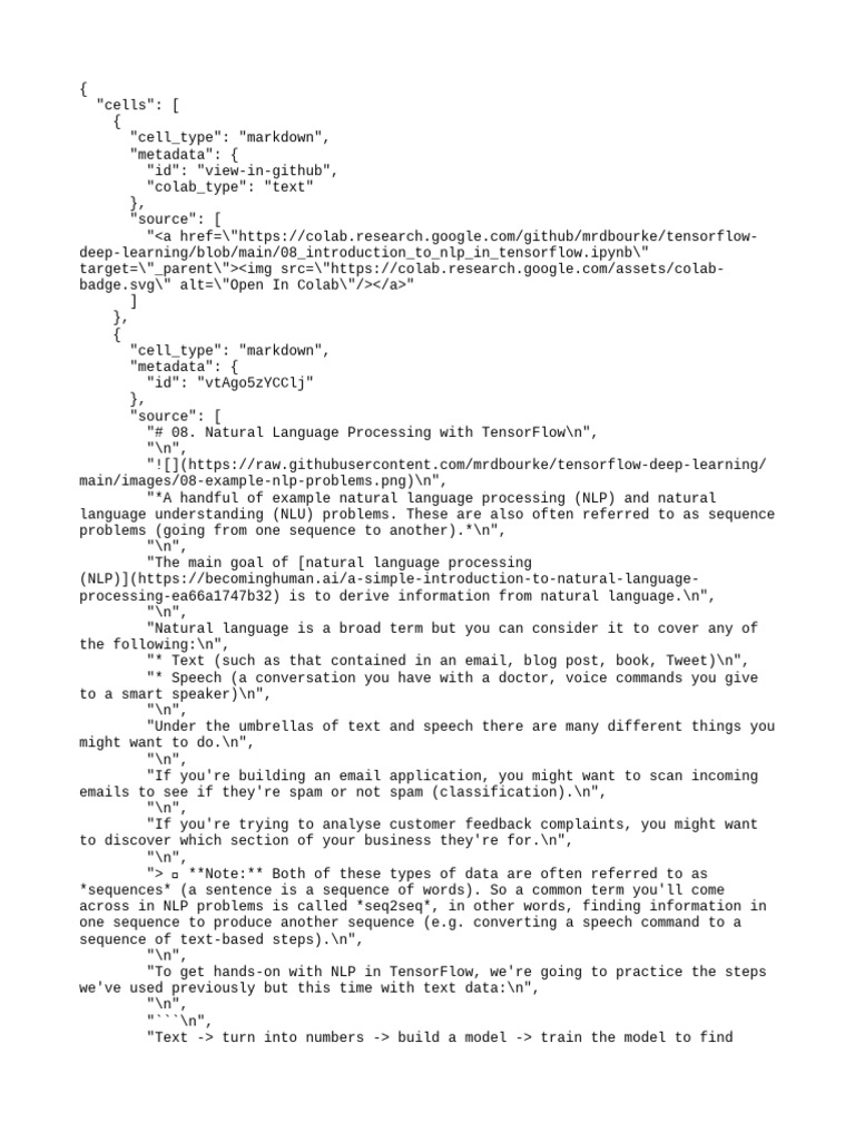 08 Introduction To NLP in Tensorflow - Ipynb | PDF