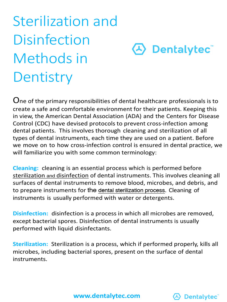 Sterilization-and-Disinfection-Methods-in-Dentistry | PDF