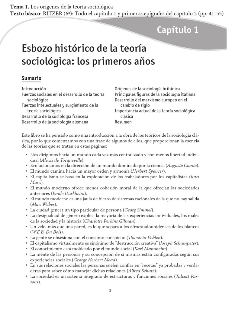 Tema 1 RITZER Esbozo | PDF