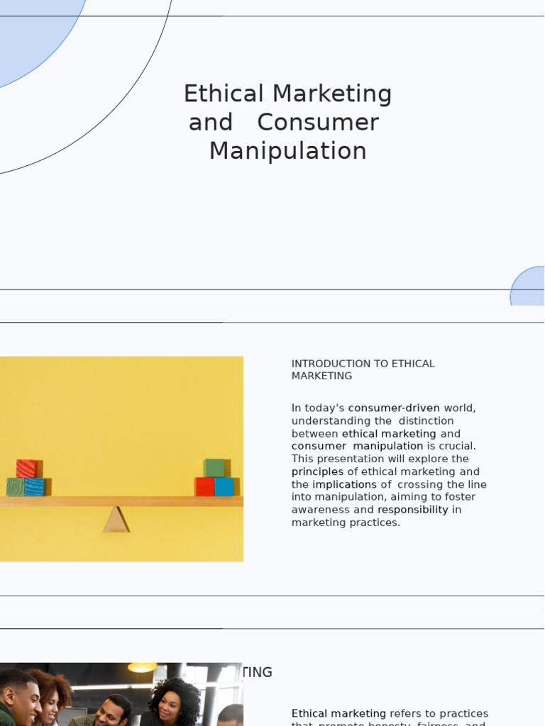 Ethical Marketing and Consumer Manipulation | PDF