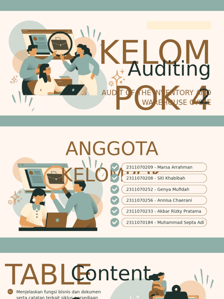 Kelompok 4 - Auditing 2 AUDIT OF THE INVENTORY AND WAREHOUSE CYCLE | PDF