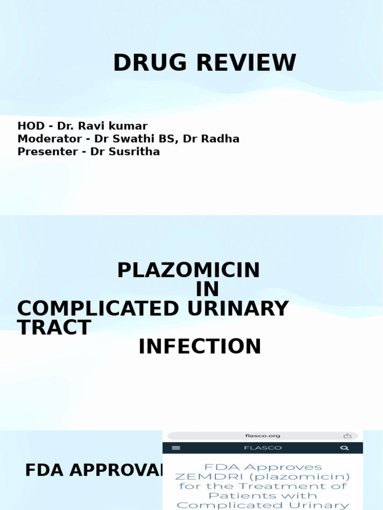 Drug Review Plazomicin | PDF