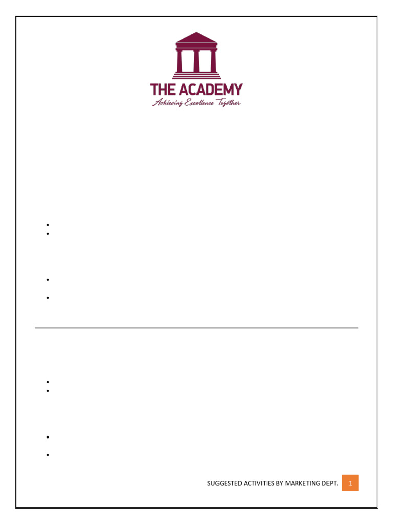 October - International Days Activities | PDF