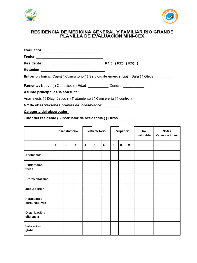 Mini Cex Rmgyf RG | PDF
